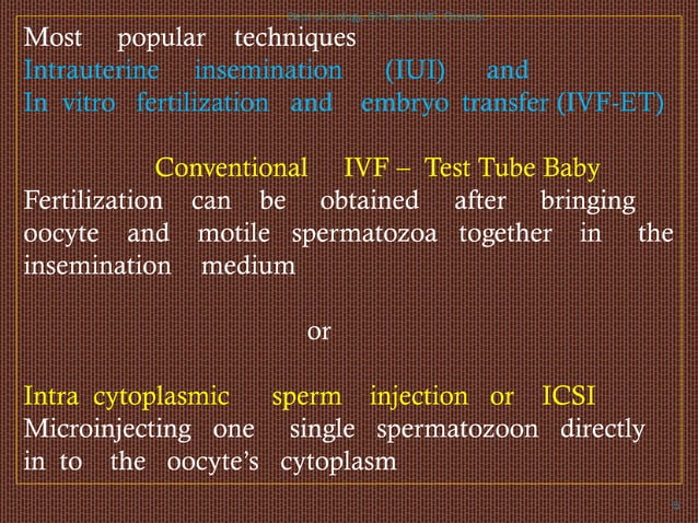 Infertility management- Assisted Reproductive Techniques (ART) | PDF ...