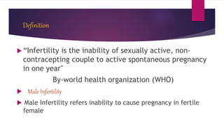 Infertility in male and female.pptx for Nursing students | PPT