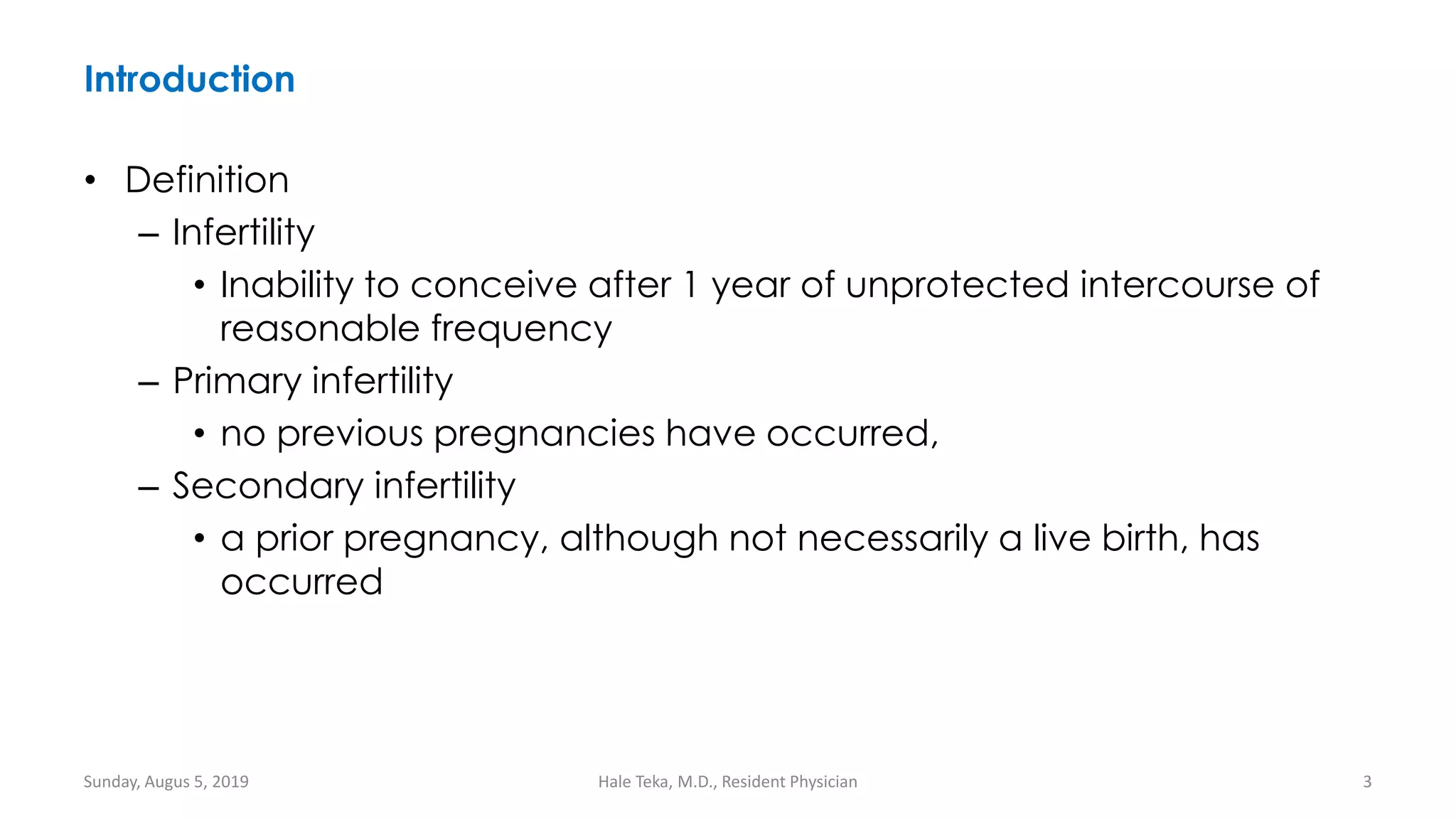 Infertility (evaluation and management) | PDF