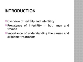 Fertility & Infertility in male & Female | PPTX