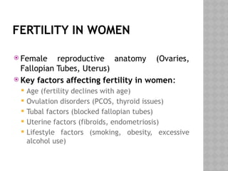 Fertility & Infertility in male & Female | PPTX