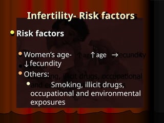infertility causes and management in female | PPTX