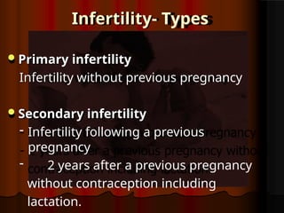 infertility causes and management in female | PPTX