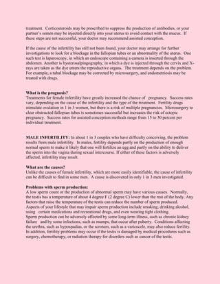 Infertility problem and Fertility management | PDF