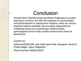 Infertility Treatment by Gynecologists | PPTX