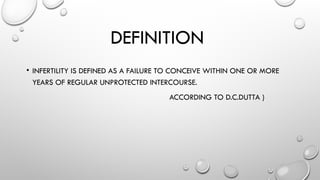 infertility male and female both ART methods and management of ...