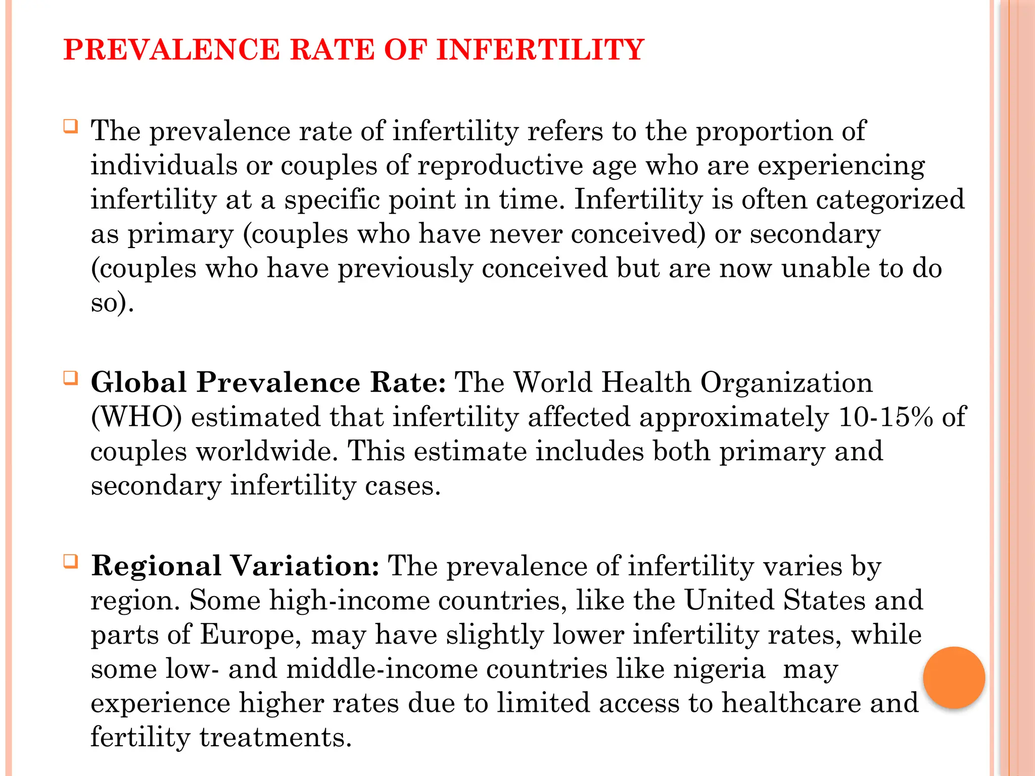 Infertility; causes, prevention and Mangement. | PPTX