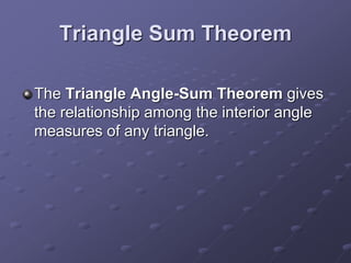 Triangle Sum Theorem | PPTX