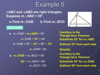 Corollary To The Triangle Sum Theorem