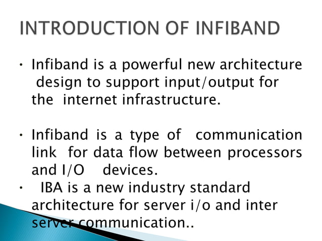 Infiband | PPT