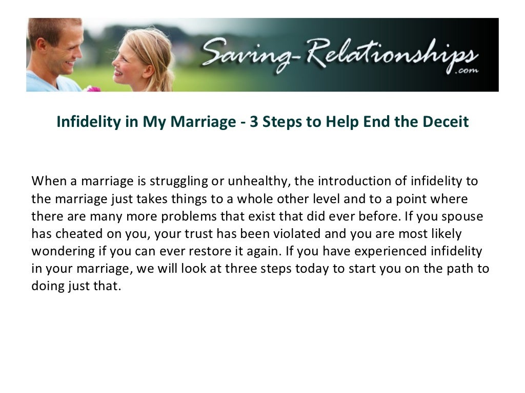 Infidelity in My Marriage – 3 Steps to Help End the Deceit