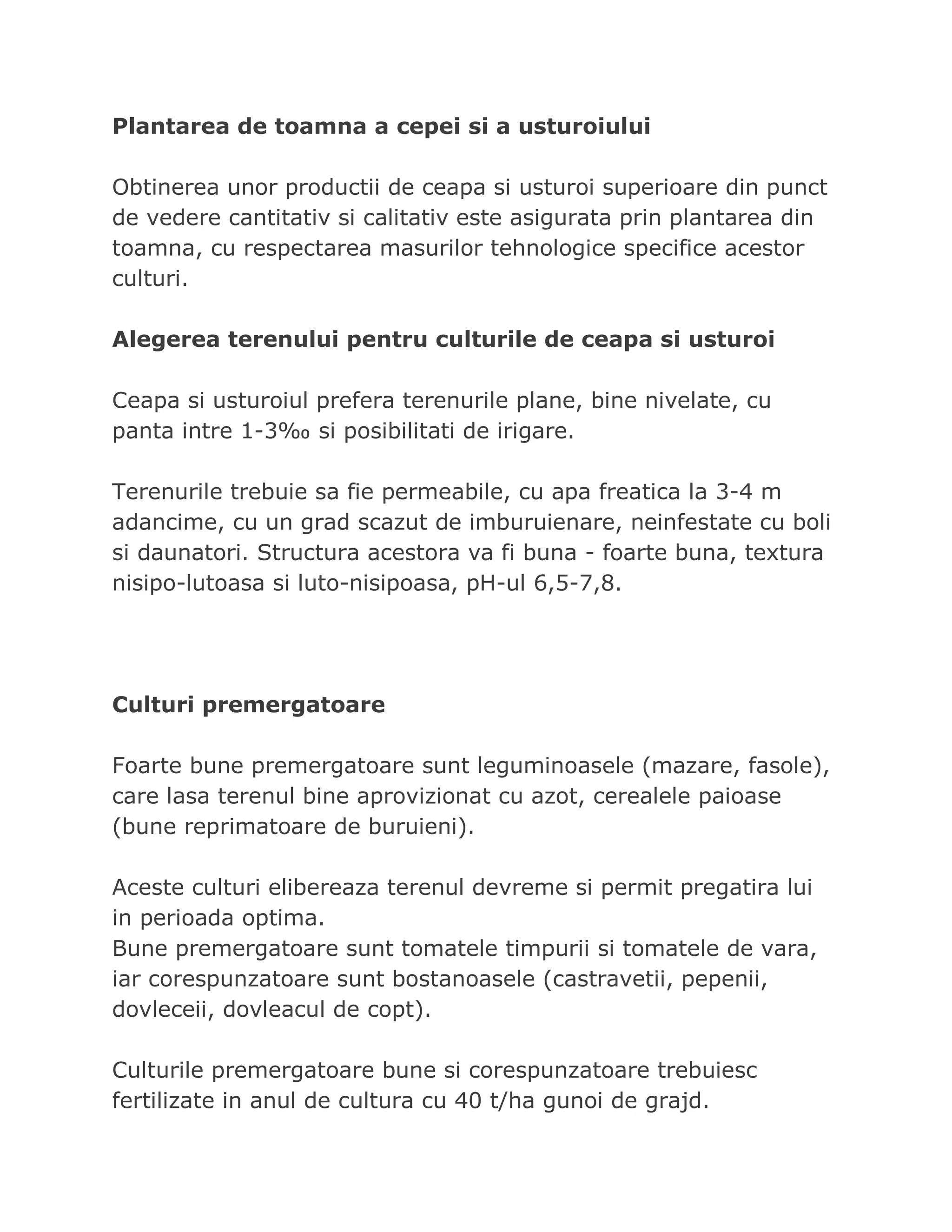 Infiintarea in solarii a culturilor anticipate de verdeturi | DOCX