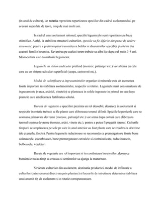 Infiintarea si intretinerea culturilor de legume | PDF