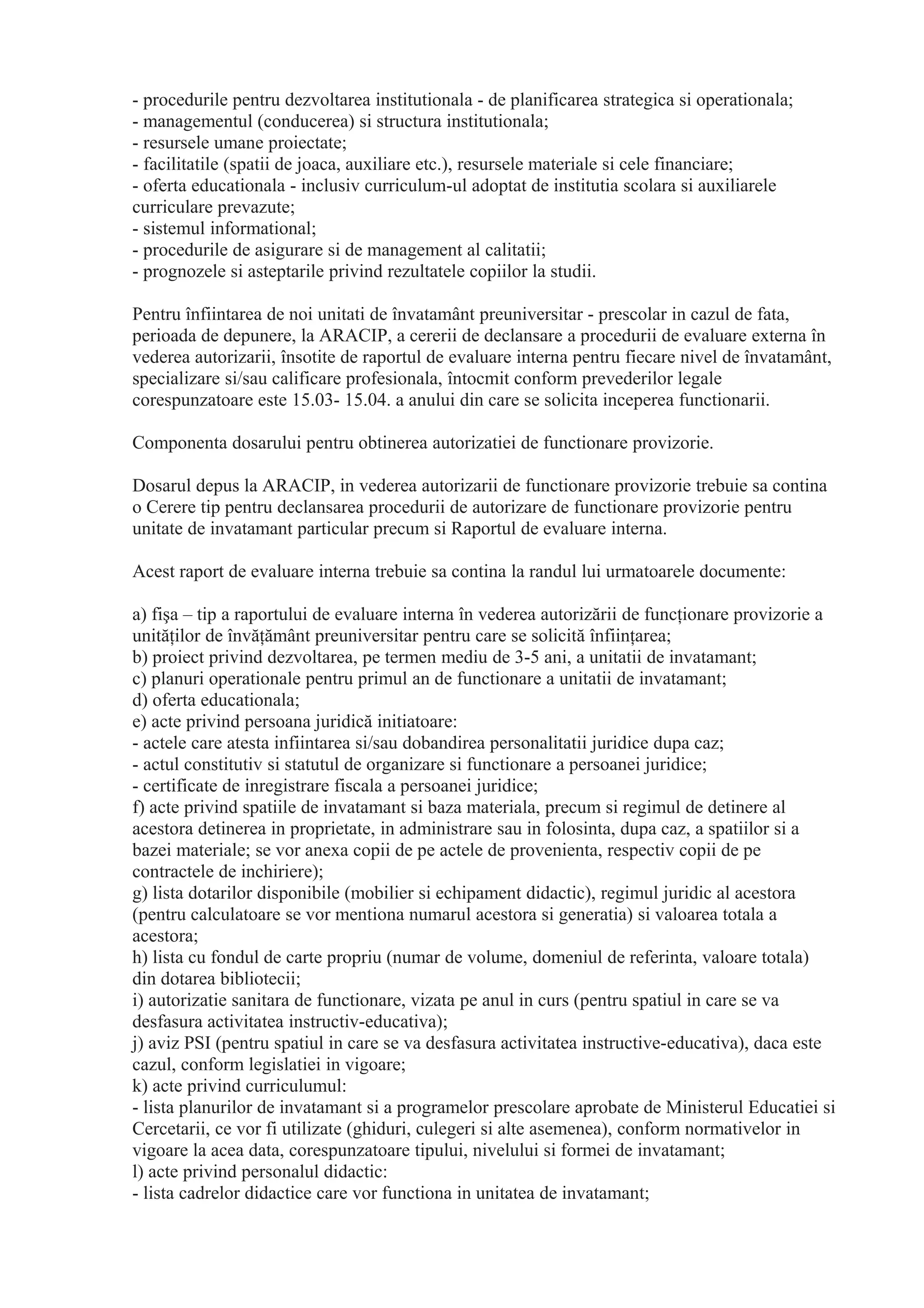 Infiintarea unei unitati de invatamant privat | PDF