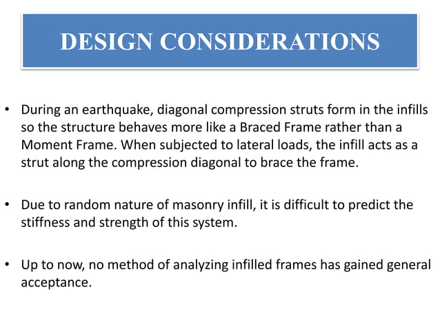 Infilled frame,a type of tubular frame structural system | PPTX