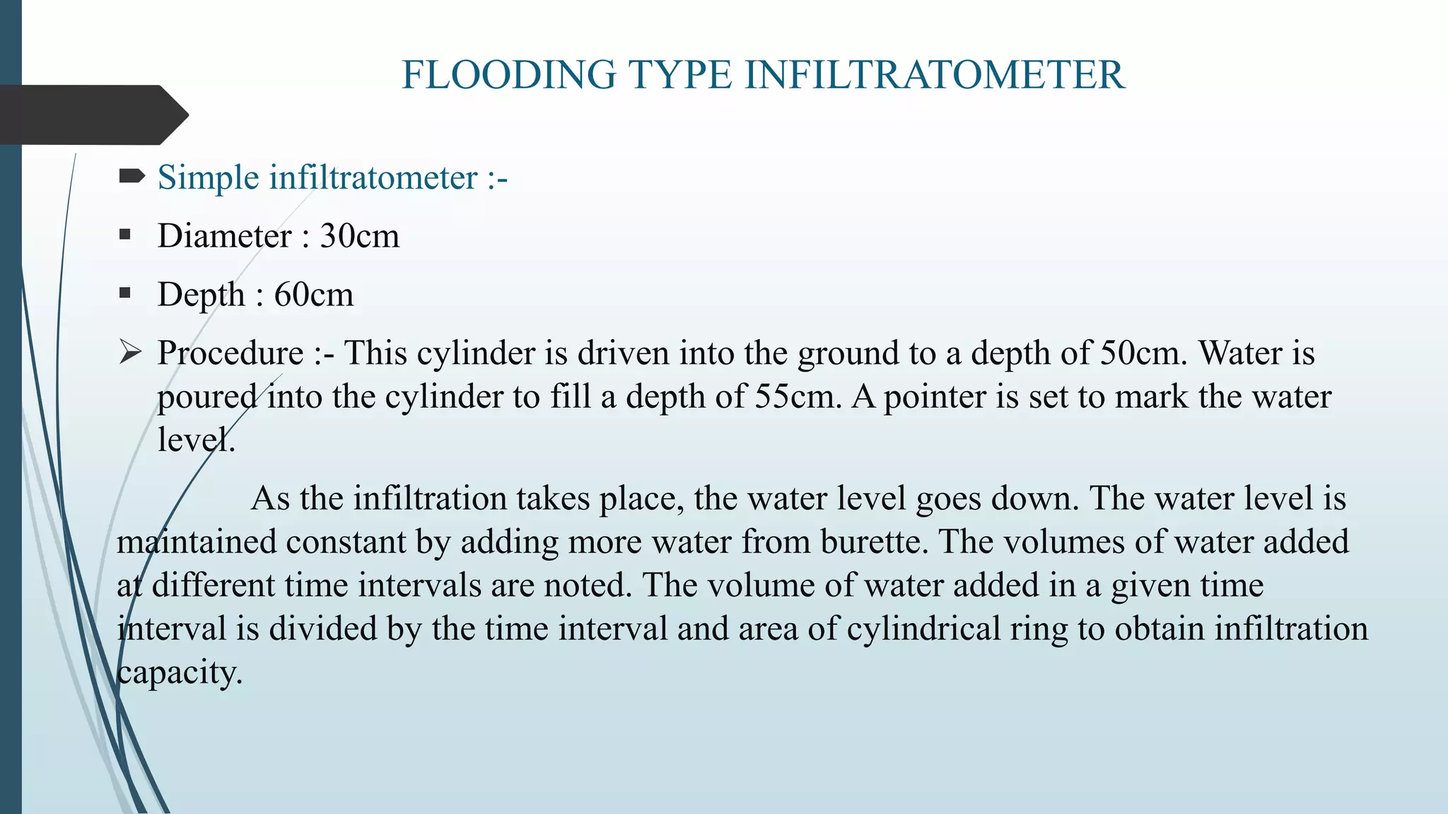 Infiltration of rain water | PPTX
