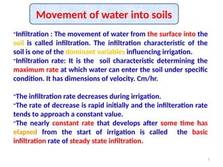 infiltratio engineering agriculture engineering | PPTX