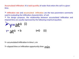 infiltratio engineering agriculture engineering | PPTX