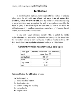 Infiltration | PDF | Geology | Science