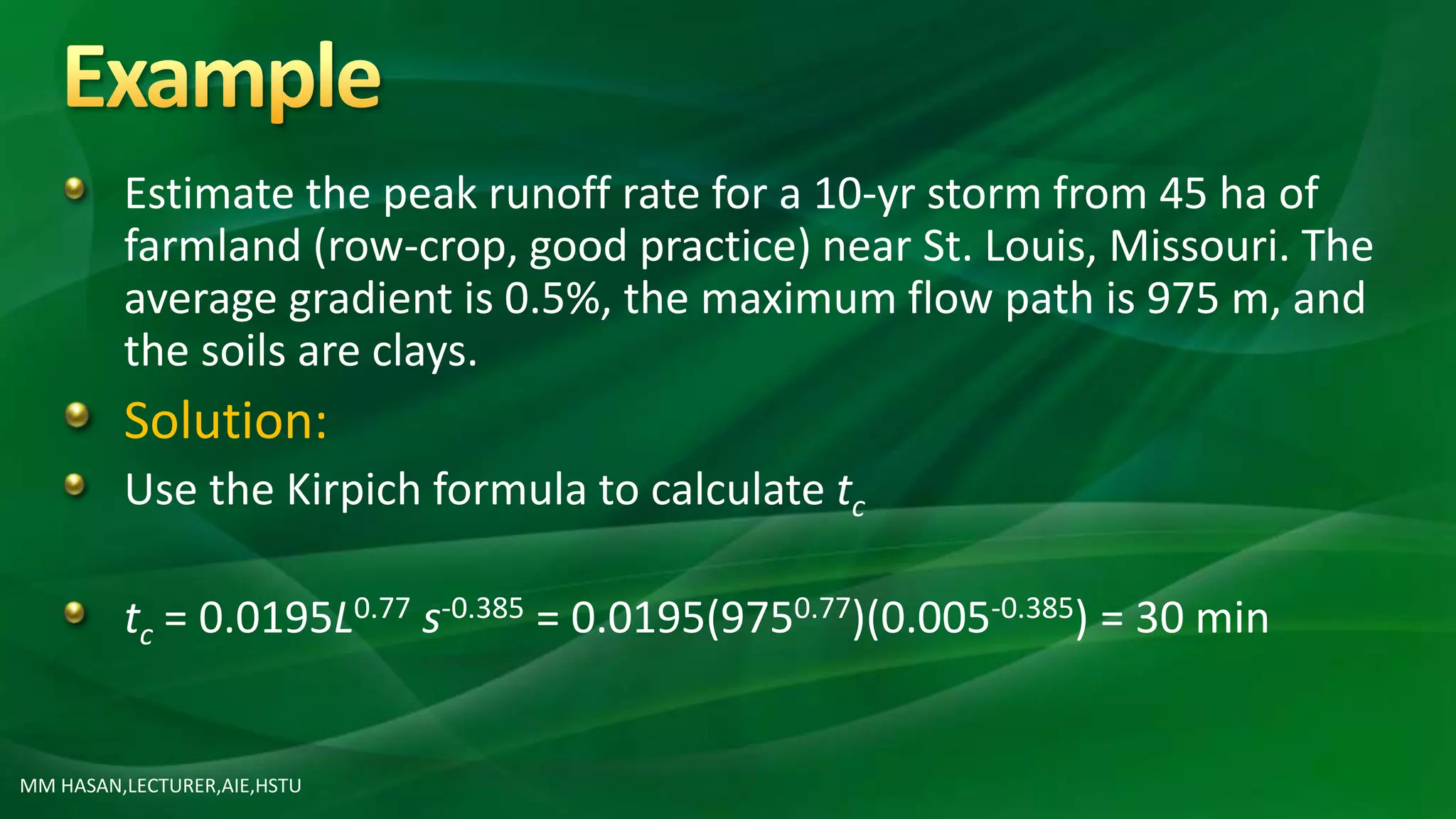 Infiltration and runoff | PPTX