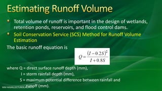 Infiltration and runoff | PPTX