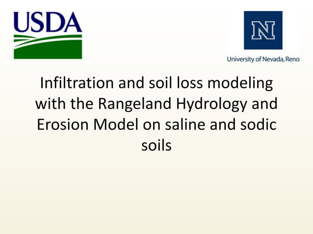 Infiltration and soil loss modeling with the rangeland hydrology and ...