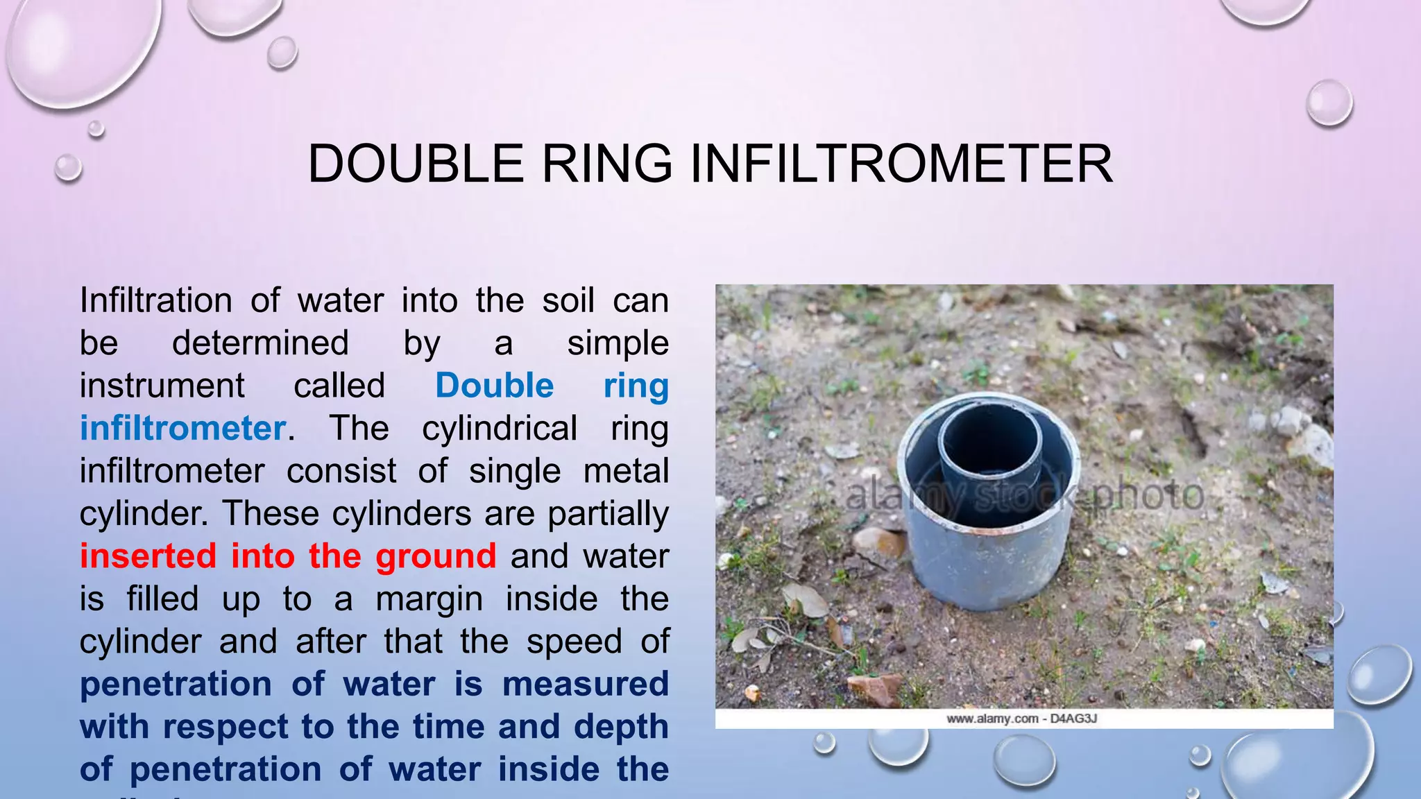 double ring infiltrometer | PPTX