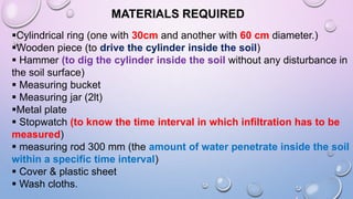 double ring infiltrometer | PPTX