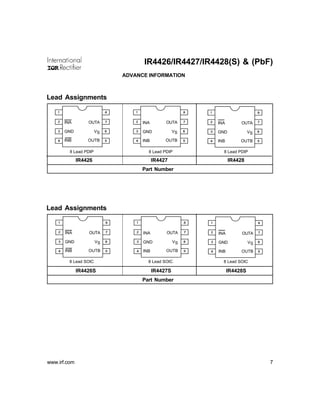 Original Driver Mosfet IR4427PBF 4427 DIP-8 New | PDF | Computer ...