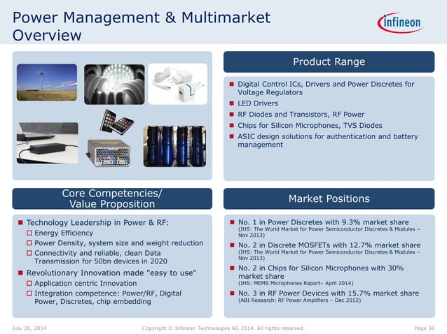 Infineon company presentation q3 2014 | PPT