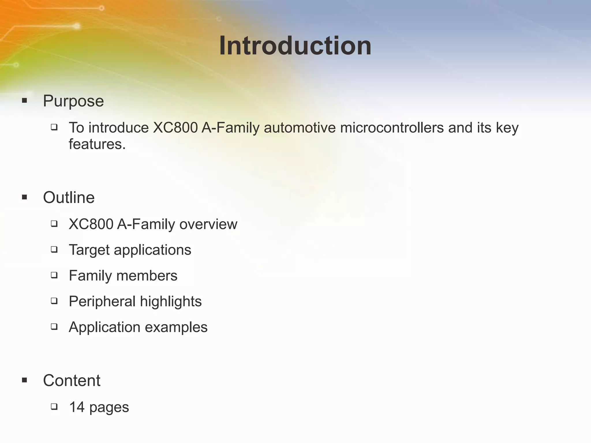 XC800 A-Family 8-bit Automotive Microcontrollers | PPT | Computing | Technology & Computing