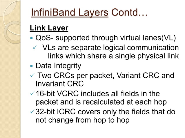 InfiniBand Presentation | PPTX | Computer Networking | Computing