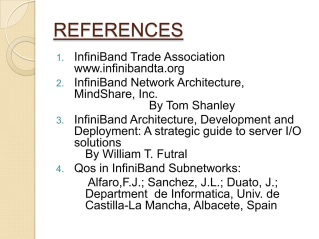 InfiniBand Presentation | PPTX | Computer Networking | Computing