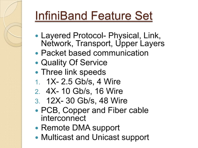 InfiniBand Presentation | PPTX | Computer Networking | Computing