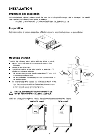 Infini solar v 1kw 5kw manual | PDF