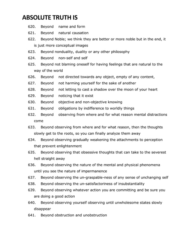 DEFINING THE INDEFINABLE (Absolute Truth) | PDF
