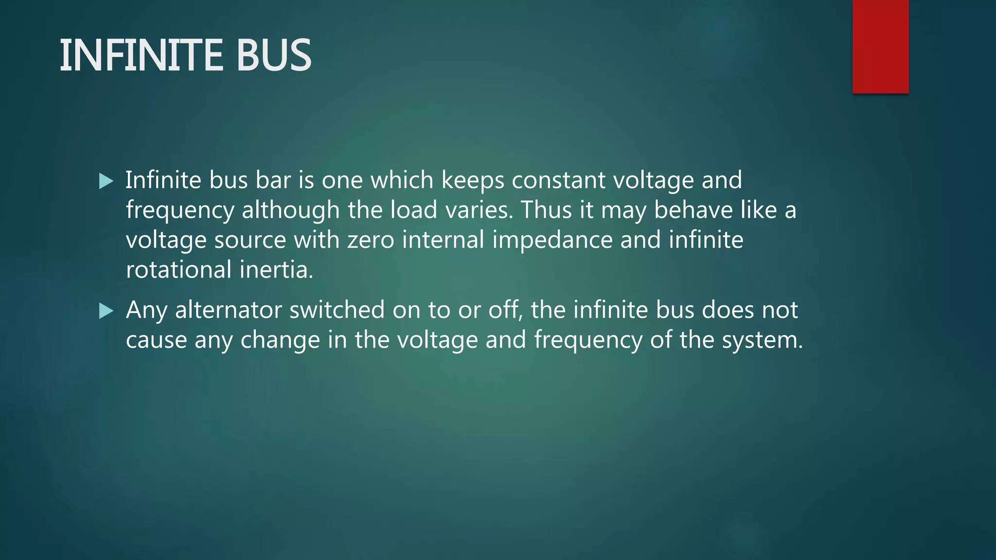 Infinite bus bar in power system | PPTX