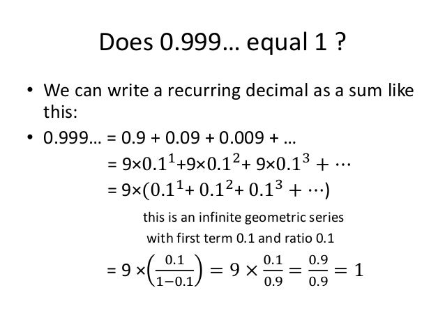 Infinite geometric series