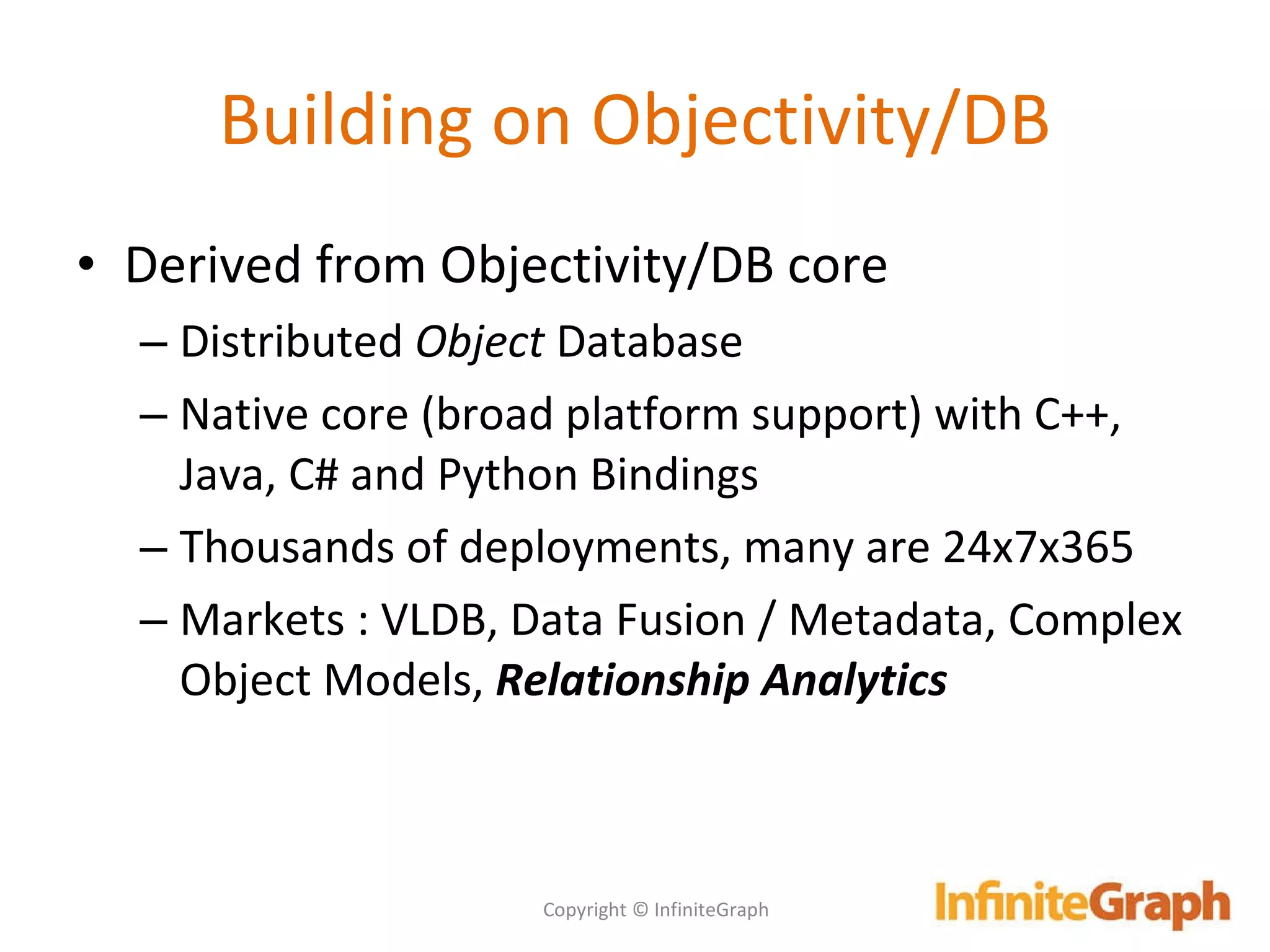 An overview of InfiniteGraph, the distributed graph database | PPT