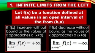 INFINITE LIMITS LESSON IN CLACULUS MAIN LESSON | PPTX