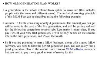 Infinite mlm compensation plans | PPT