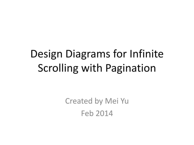 Design Diagrams for Infinite Scrolling | PPTX
