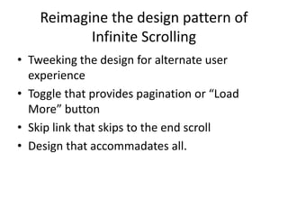 Infinite scrolling and infinite problems | PPT