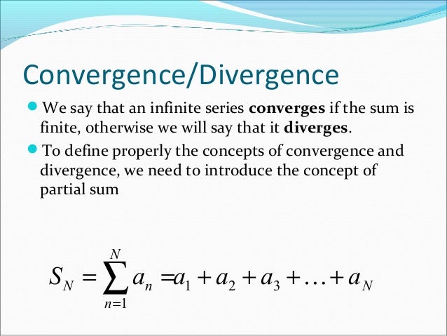 Infinite sequence and series