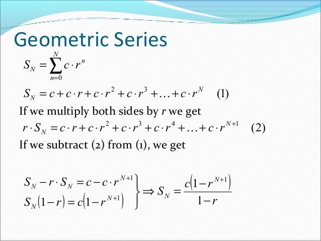 Infinite sequence and series