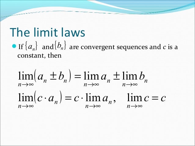 Infinite sequence and series