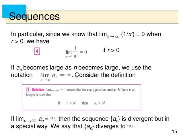 Infinite sequences and series i