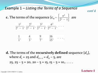 Infinite sequence & series 1st lecture | PPTX