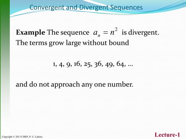 Infinite sequence & series 1st lecture | PPTX | Physics | Science