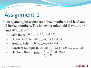 Infinite sequence & series 1st lecture | PPTX